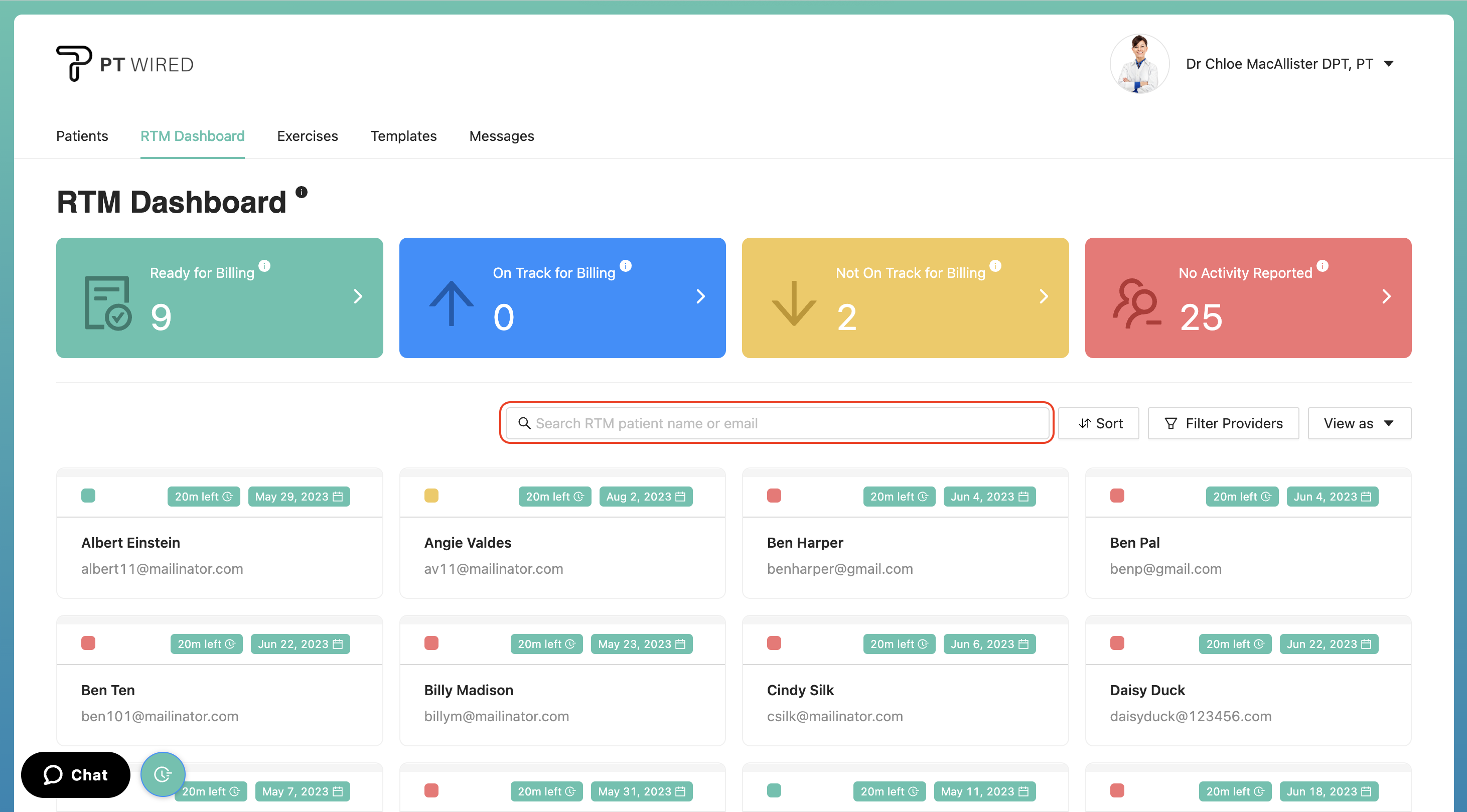 RTM Dashboard Overview – PT Wired
