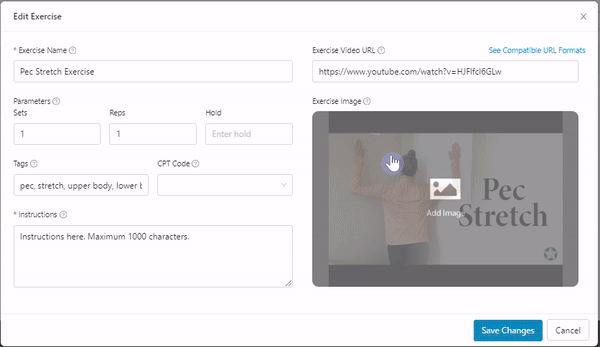 Uploading Custom Clinic Exercises – PT Wired