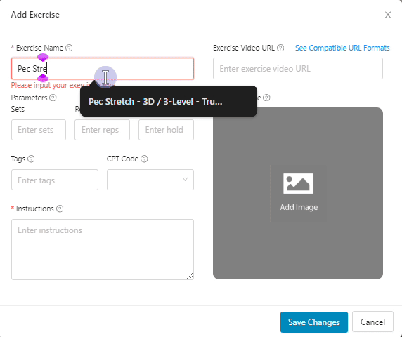Uploading Custom Clinic Exercises – PT Wired