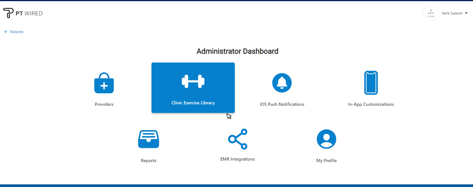 Uploading Custom Clinic Exercises – PT Wired