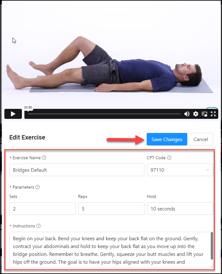 Saving Edits to Default Exercises – PT Wired