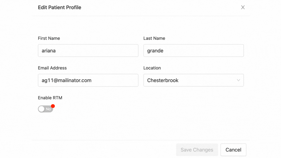 Enabling and Disabling RTM Function – PT Wired