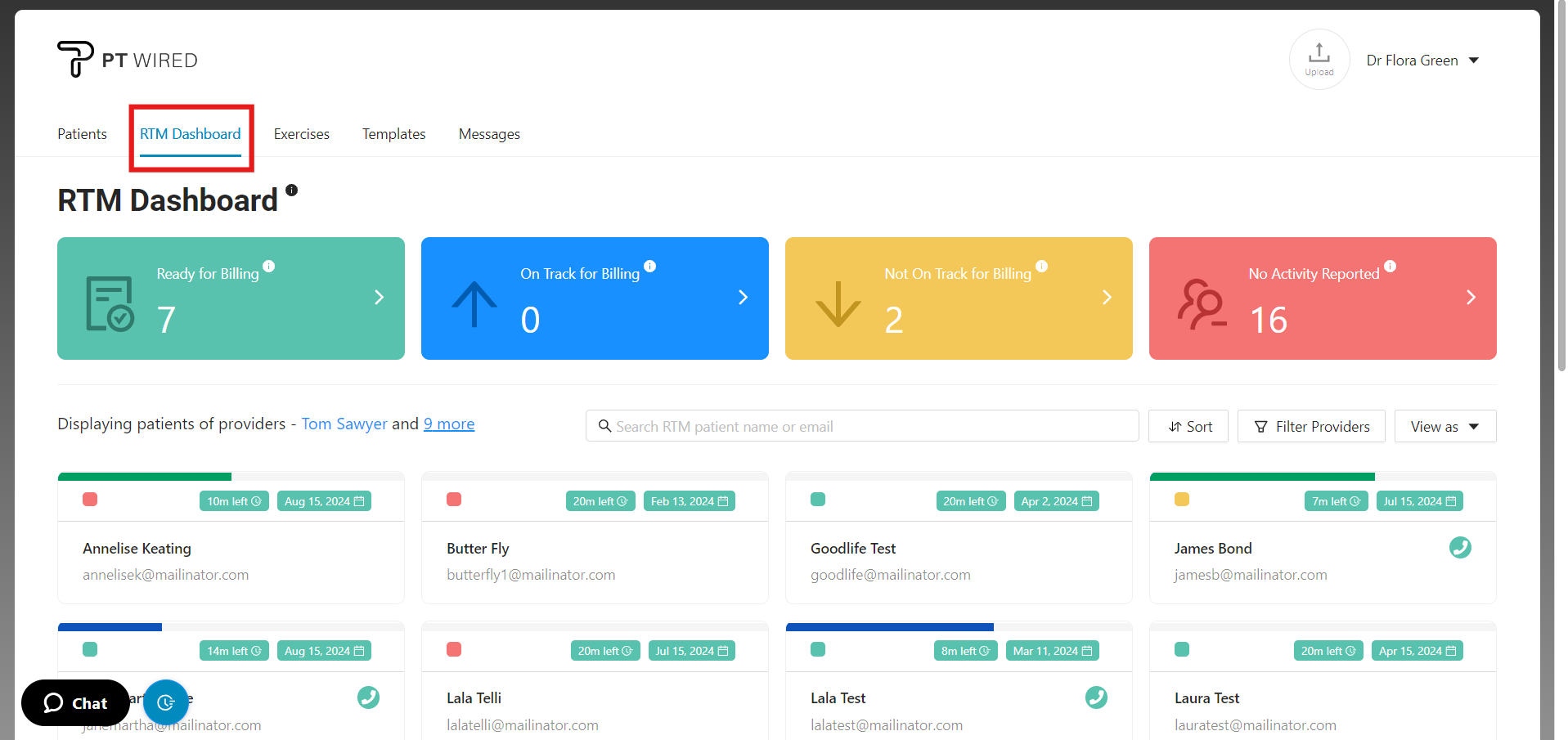 RTM Dashboard Overview – PT Wired