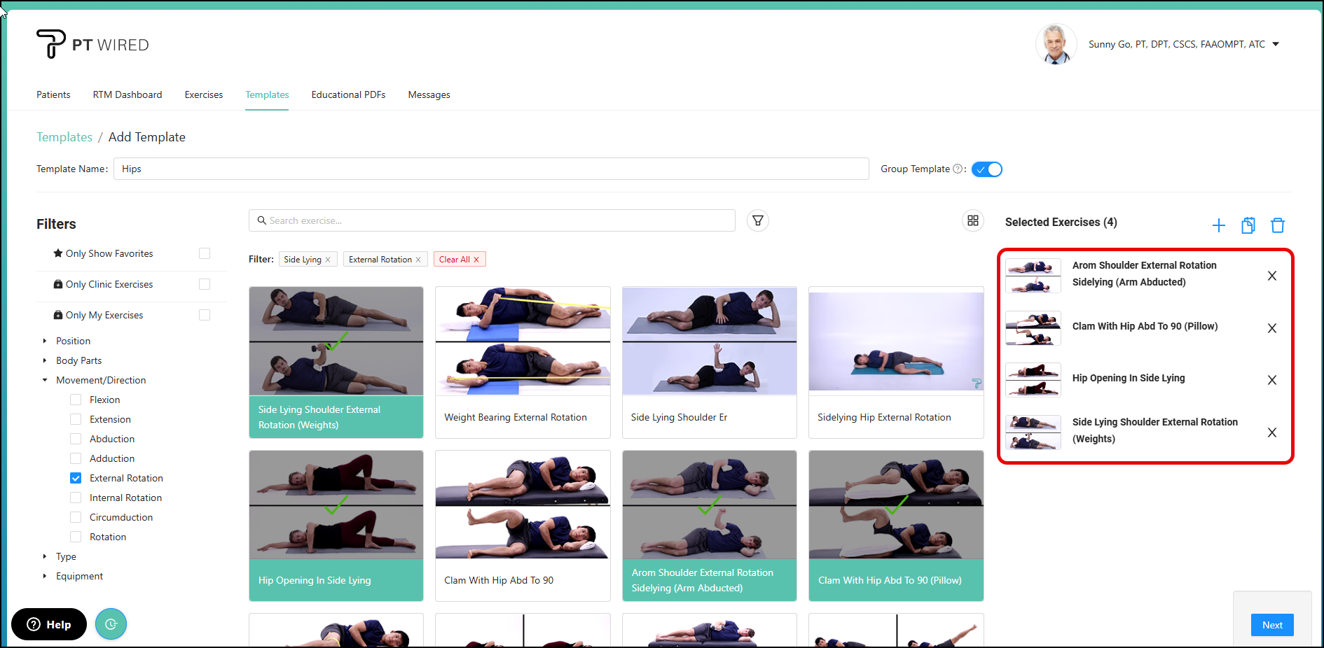 Exercise Program Templates – PT Wired