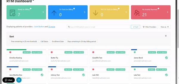 Filter RTM Patients by Assigned Providers – PT Wired