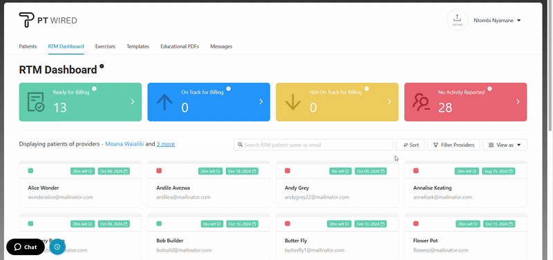 RTM Dashboard Overview – PT Wired