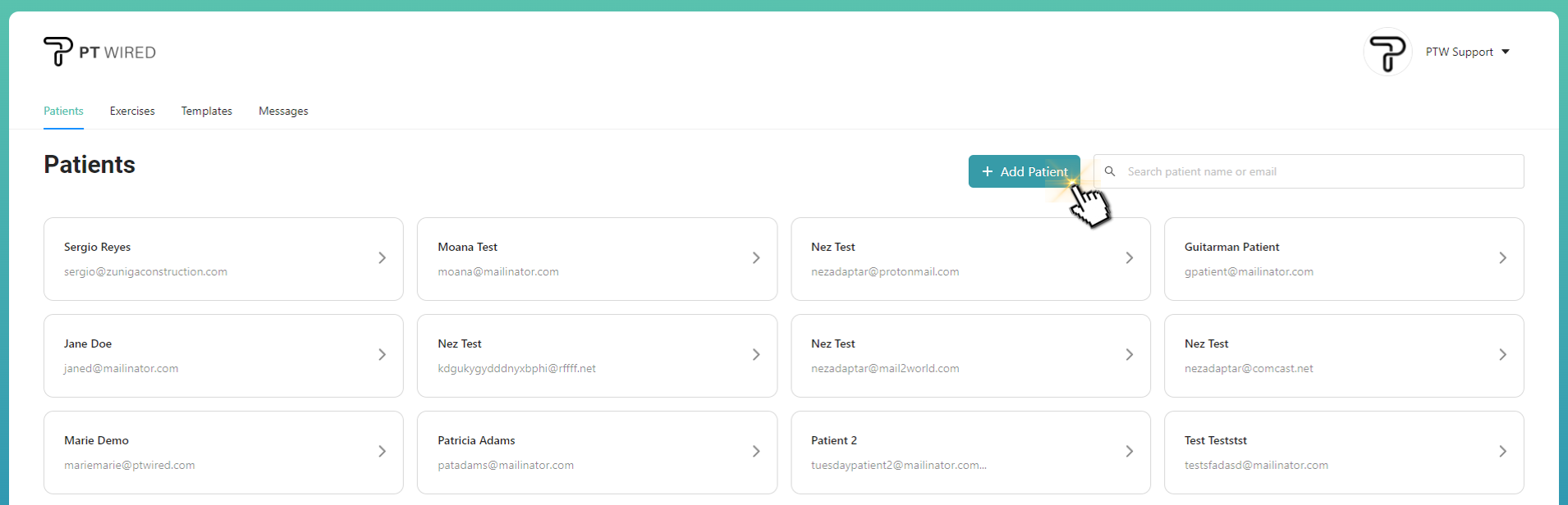 Adding RTM Patients – PT Wired