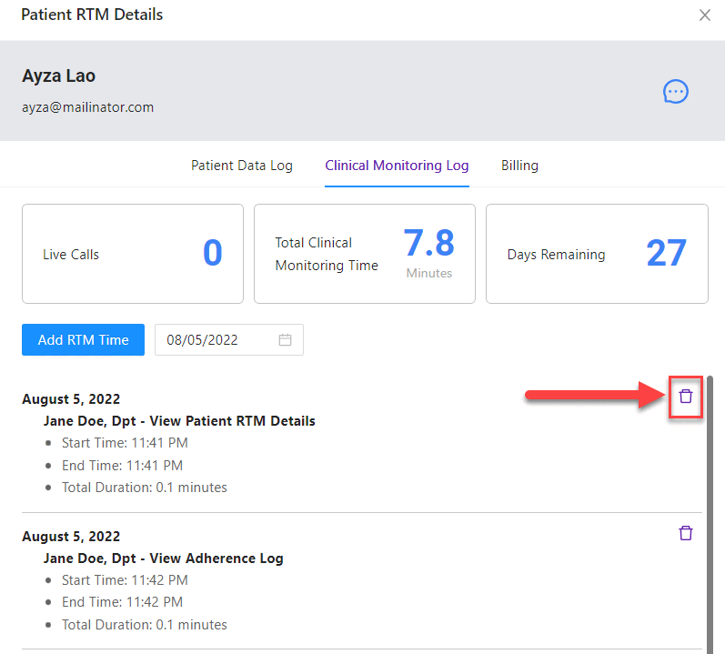 Using the RTM Timer – PT Wired