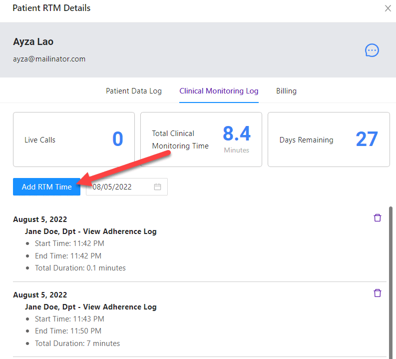 Using the RTM Timer – PT Wired